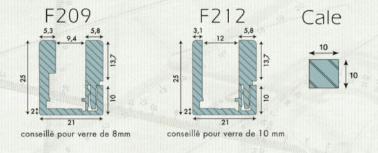 Profilé alu blanc : achat en ligne - Côté Verre
